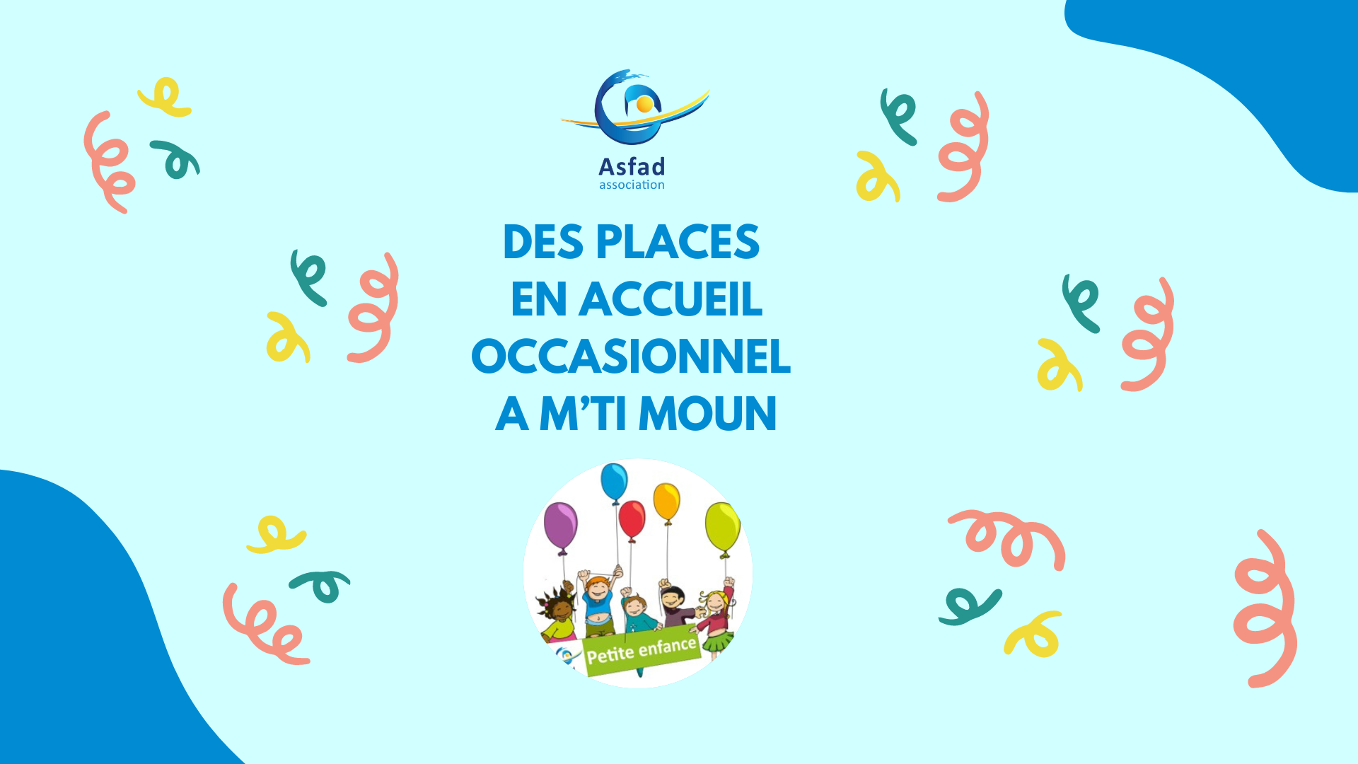 Des places en accueil occasionnel à M'Ti moun - ASFAD