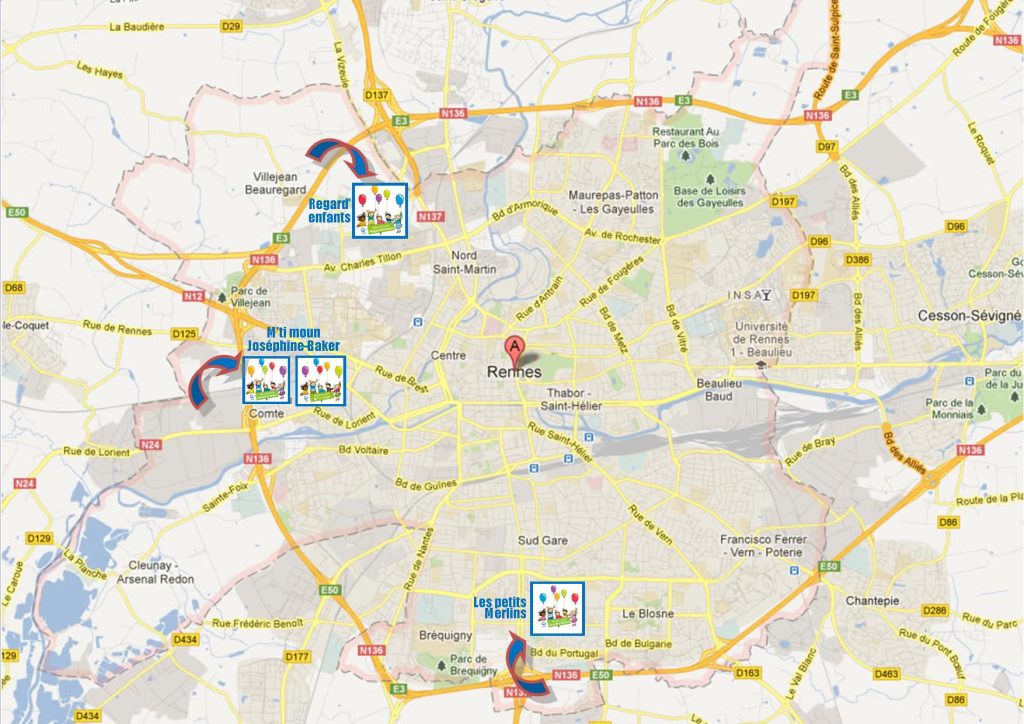 Plan situtation Ets Petite enfance - ASFAD